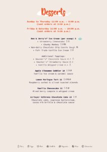 Tradewinds Menu | The American Club